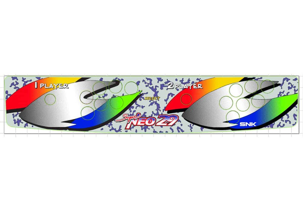 Super Neo Geo 29 Control Panel - Seven Button Holes - GameOnGrafix