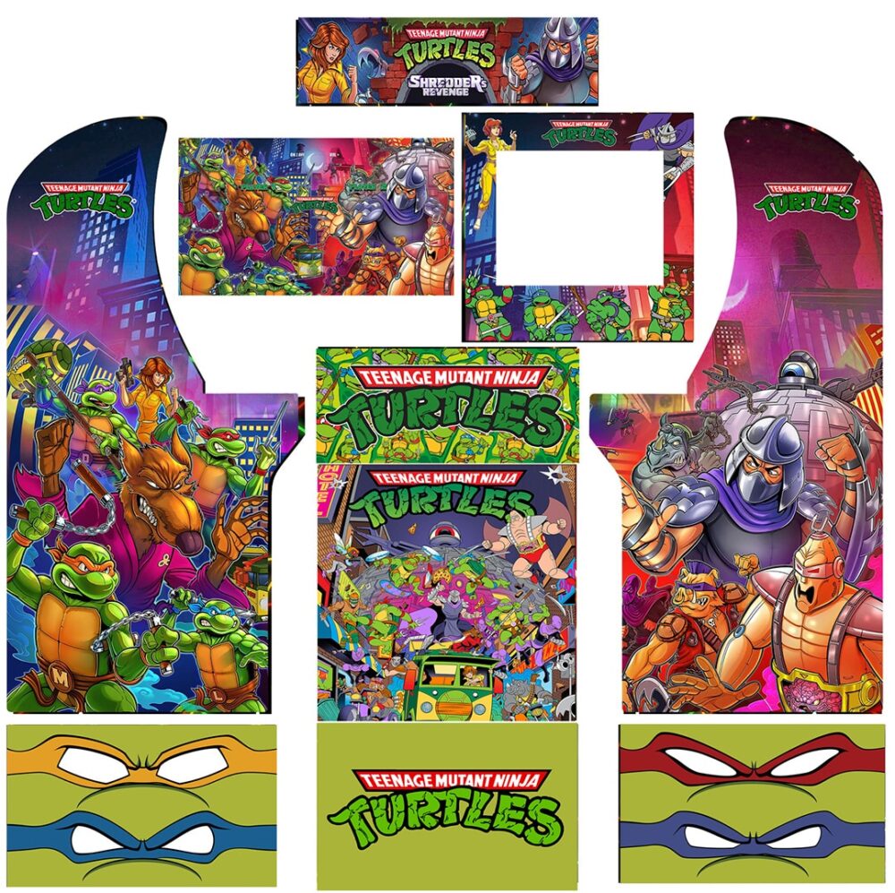 Arcade1up Control Panel Custom Graphics, Riser Decals & Side Art - Game ...