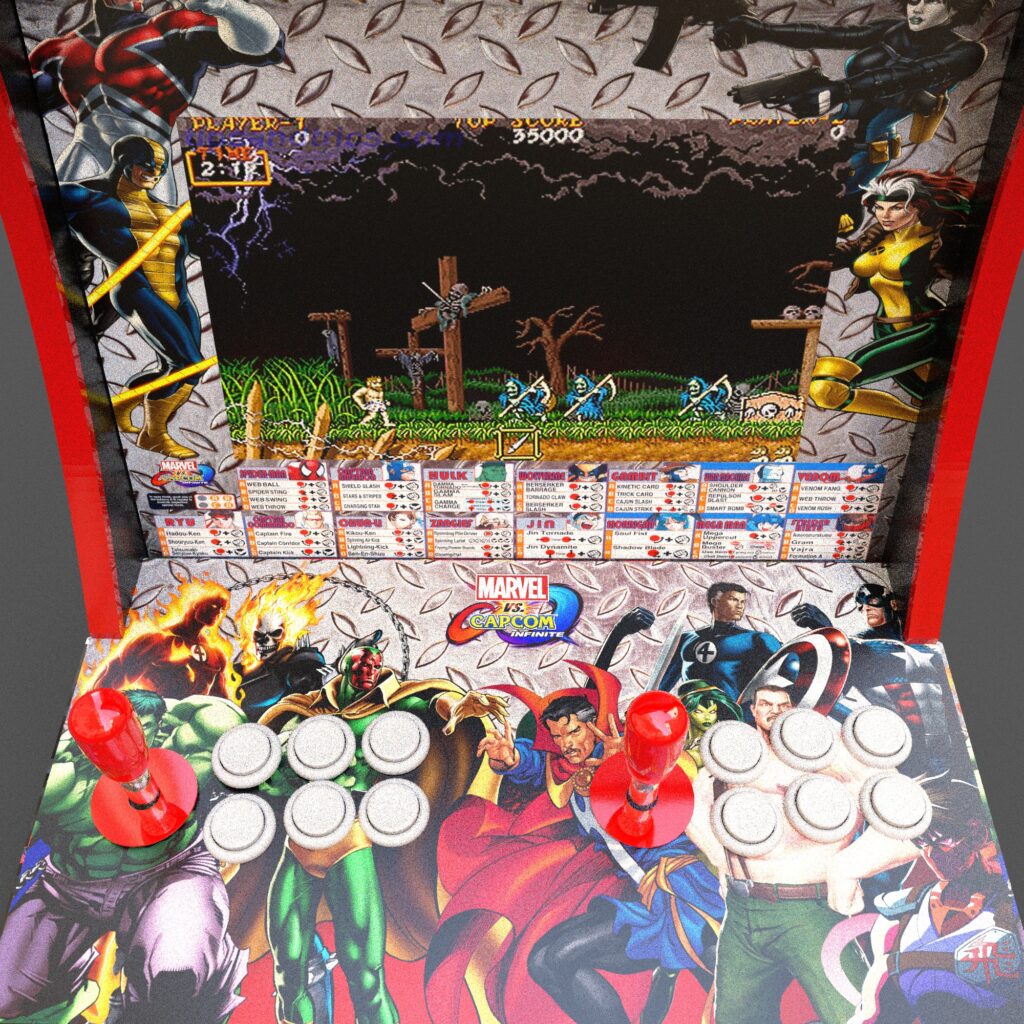 Marvel VS Capcom Arcade1Up Arcade Graphic Sticker Set/Kit - GameOnGrafix