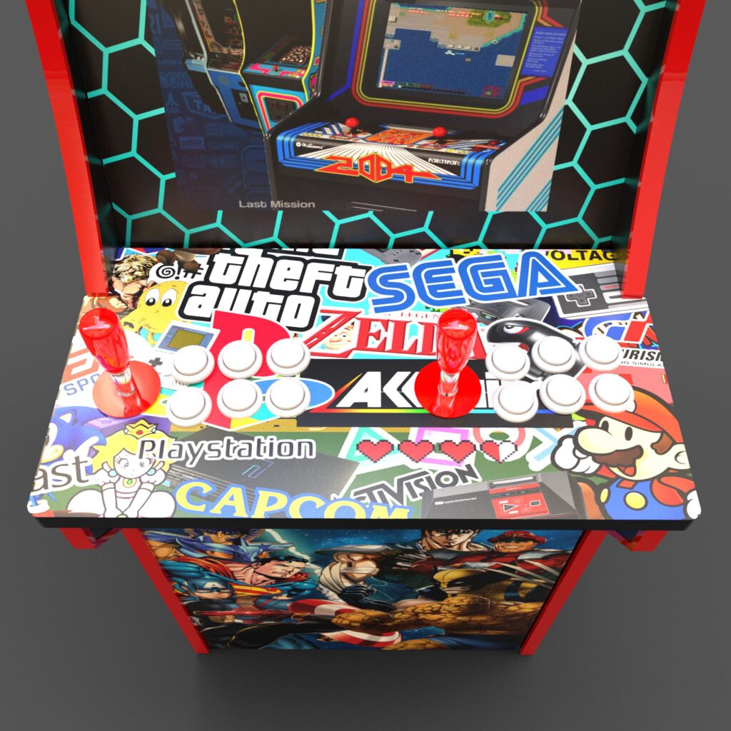 Multicade80's Arcade1Up Arcade Graphic Sticker Set/Kit - GameOnGrafix