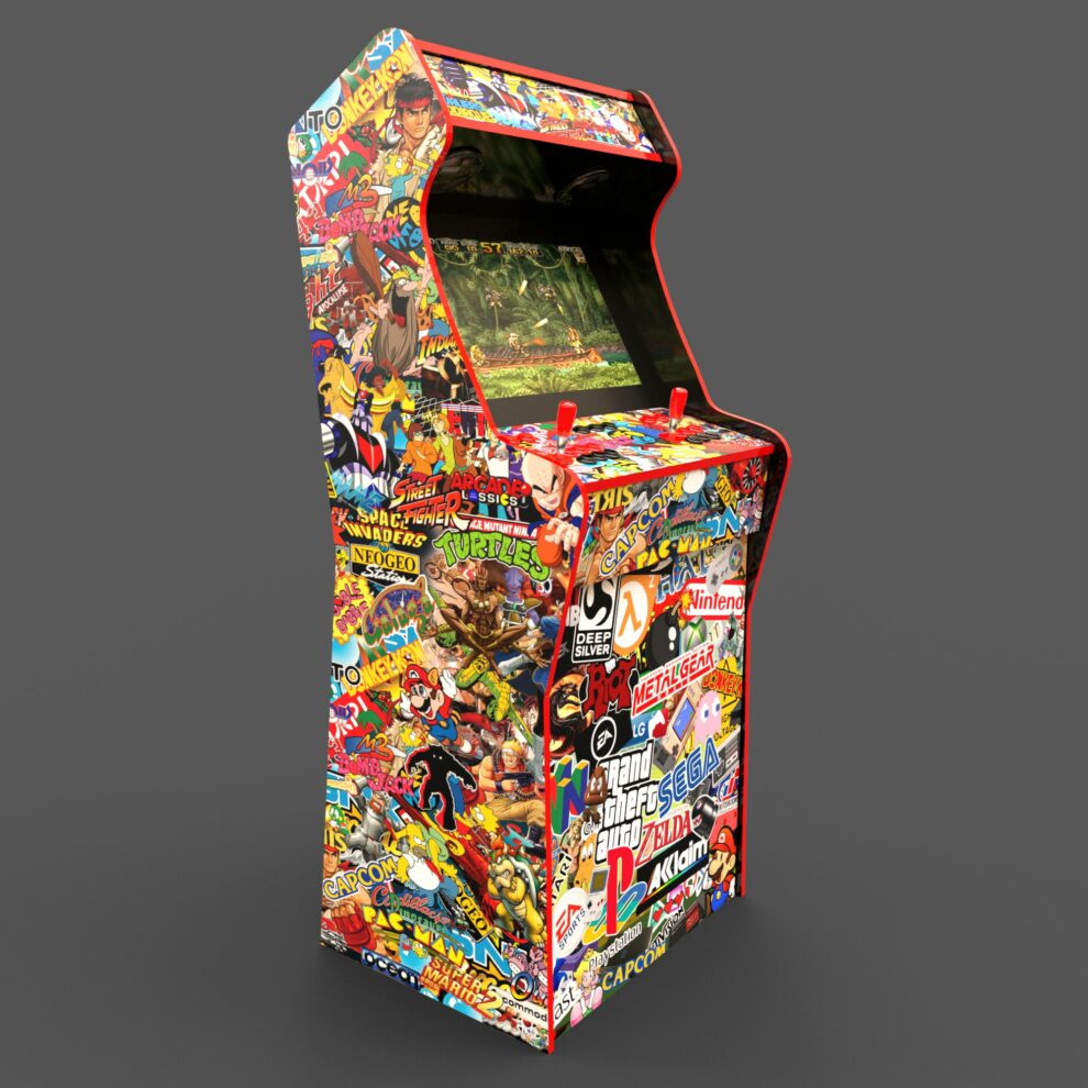 Stickerbomb 3/4 Micro Center Arcade Graphics - GameOnGrafix