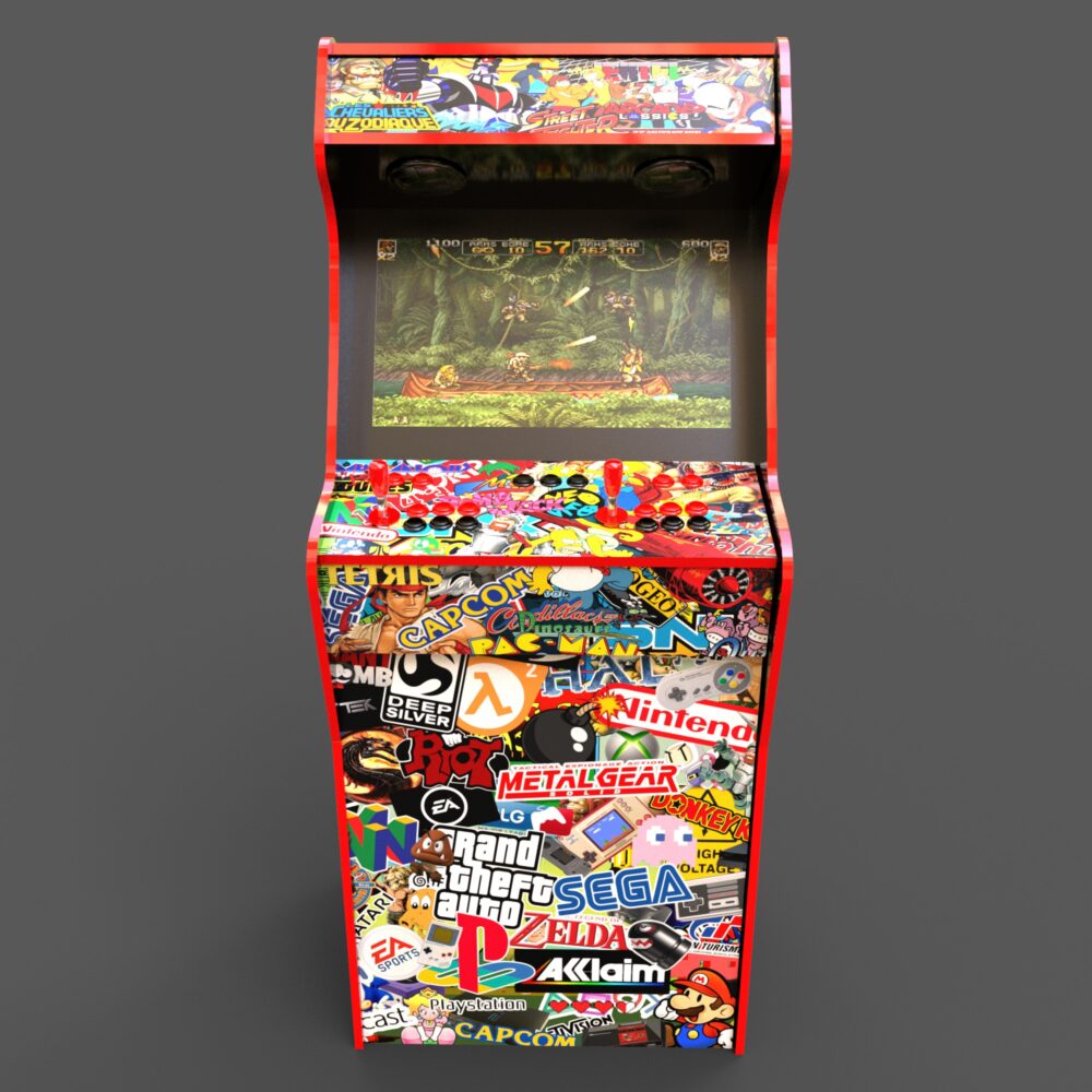 Stickerbomb 3/4 Micro Center Arcade Graphics - GameOnGrafix