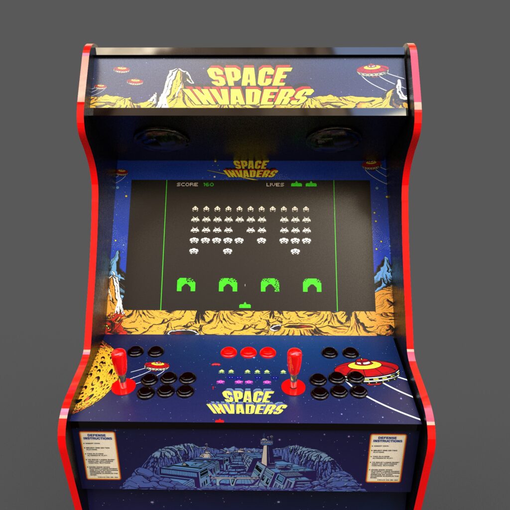 Space Invaders 3/4 Micro Center Arcade Graphics - GameOnGrafix
