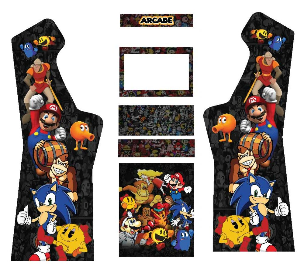 Multicade V2- 3/4 Micro Center Arcade Graphics - GameOnGrafix