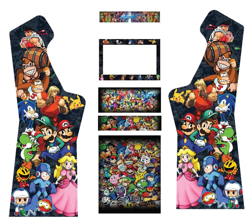 Multicade V3- 3/4 Micro Center Arcade Graphics - GameOnGrafix