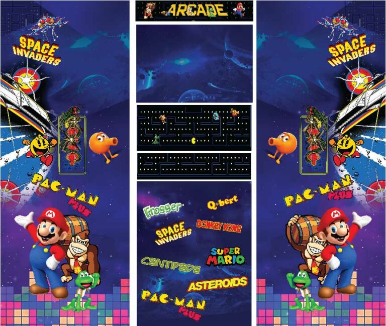Multicade V4- 3/4 Micro Center Arcade Graphics - GameOnGrafix