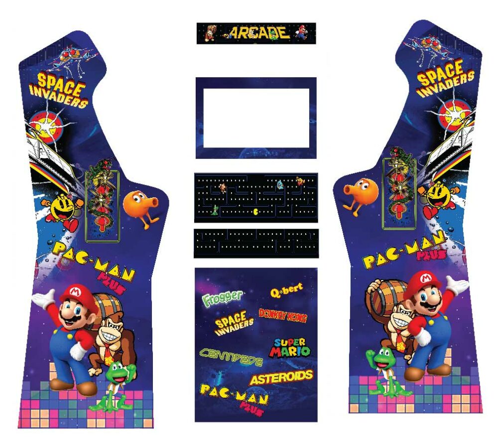 Multicade V4- 3/4 Micro Center Arcade Graphics - GameOnGrafix