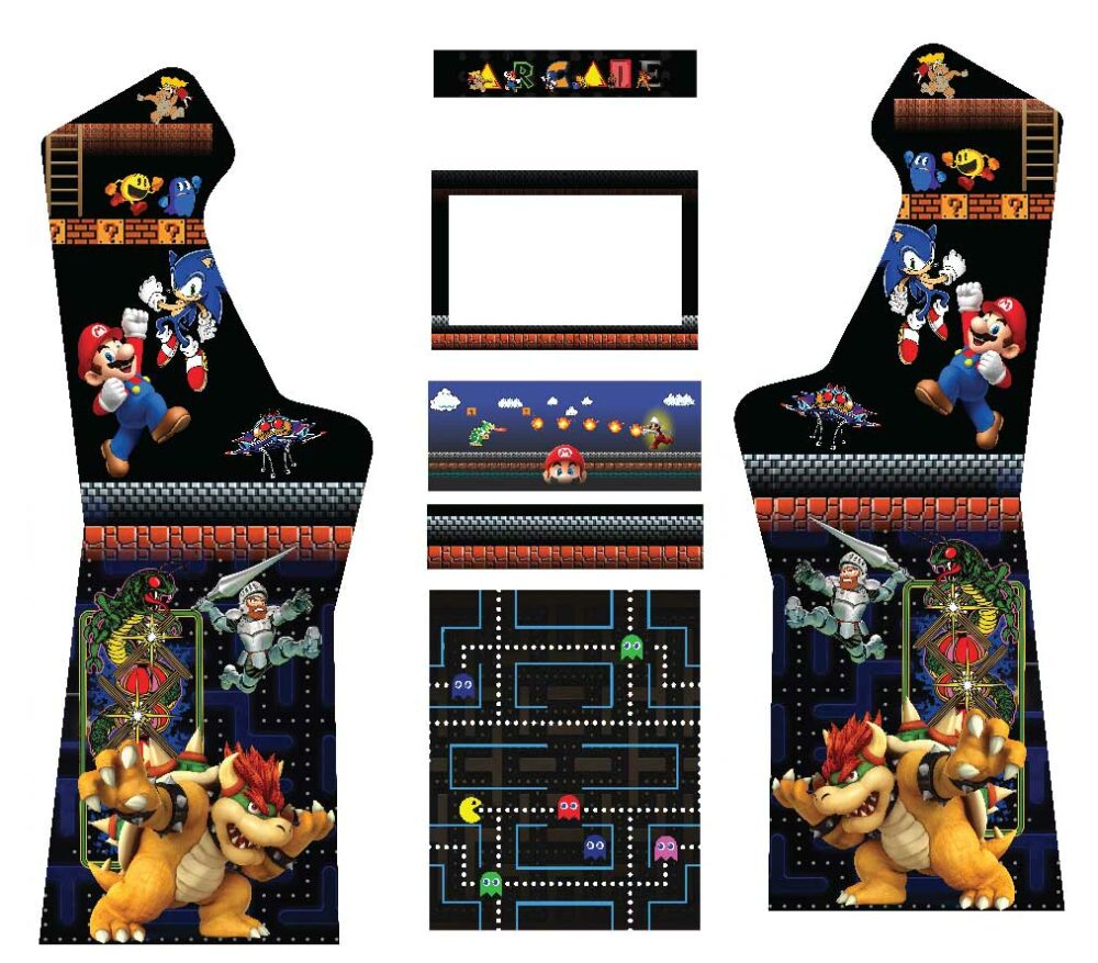 Multicade V5- 3/4 Micro Center Arcade Graphics - GameOnGrafix