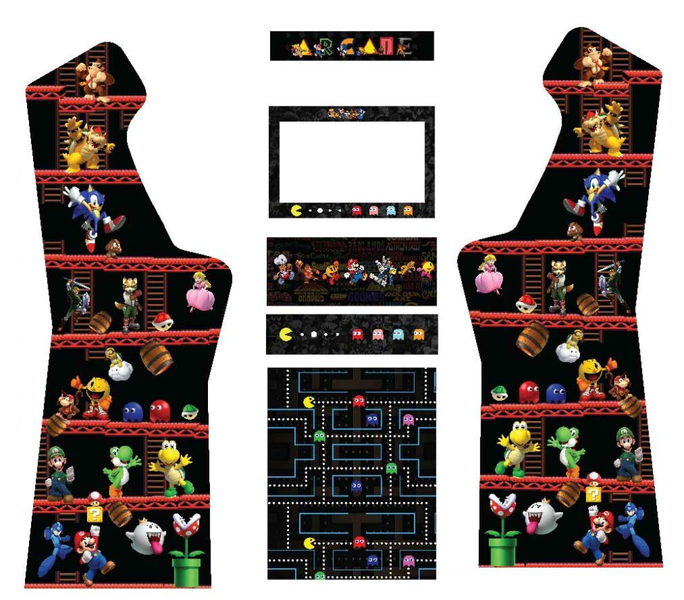 Multicade V6 - 3/4 Micro Center Arcade Graphics - GameOnGrafix