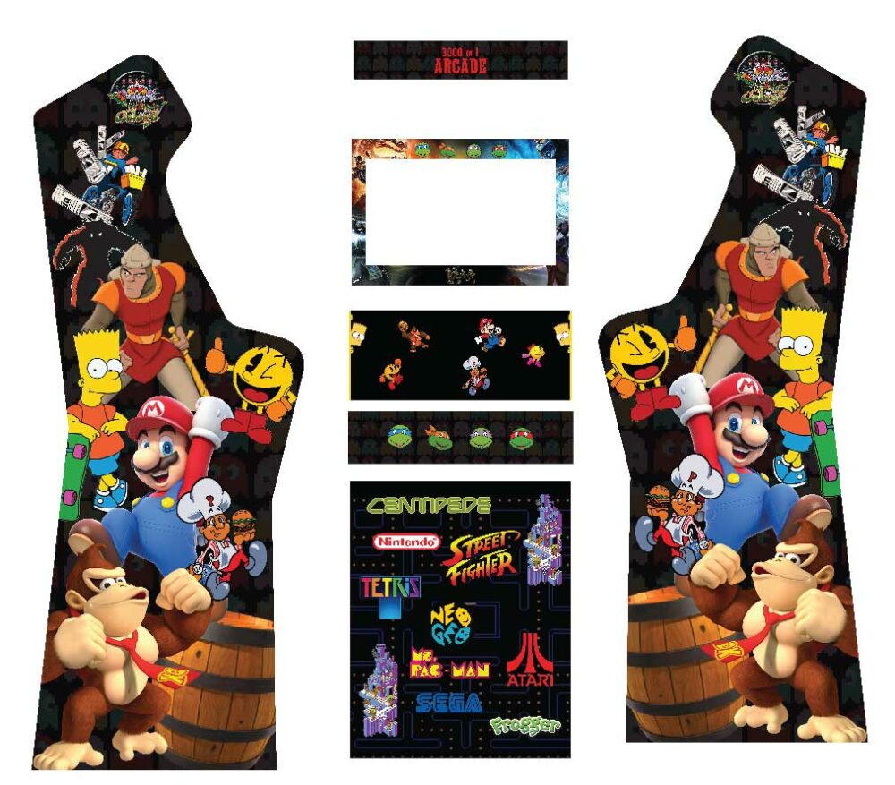 Multicade V7 - 3/4 Micro Center Arcade Graphics - GameOnGrafix