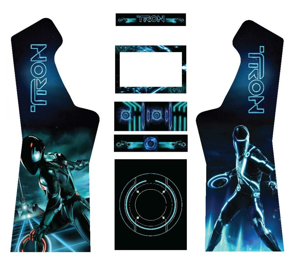 Tron V3 - 3/4 Micro Center Arcade Graphics - GameOnGrafix