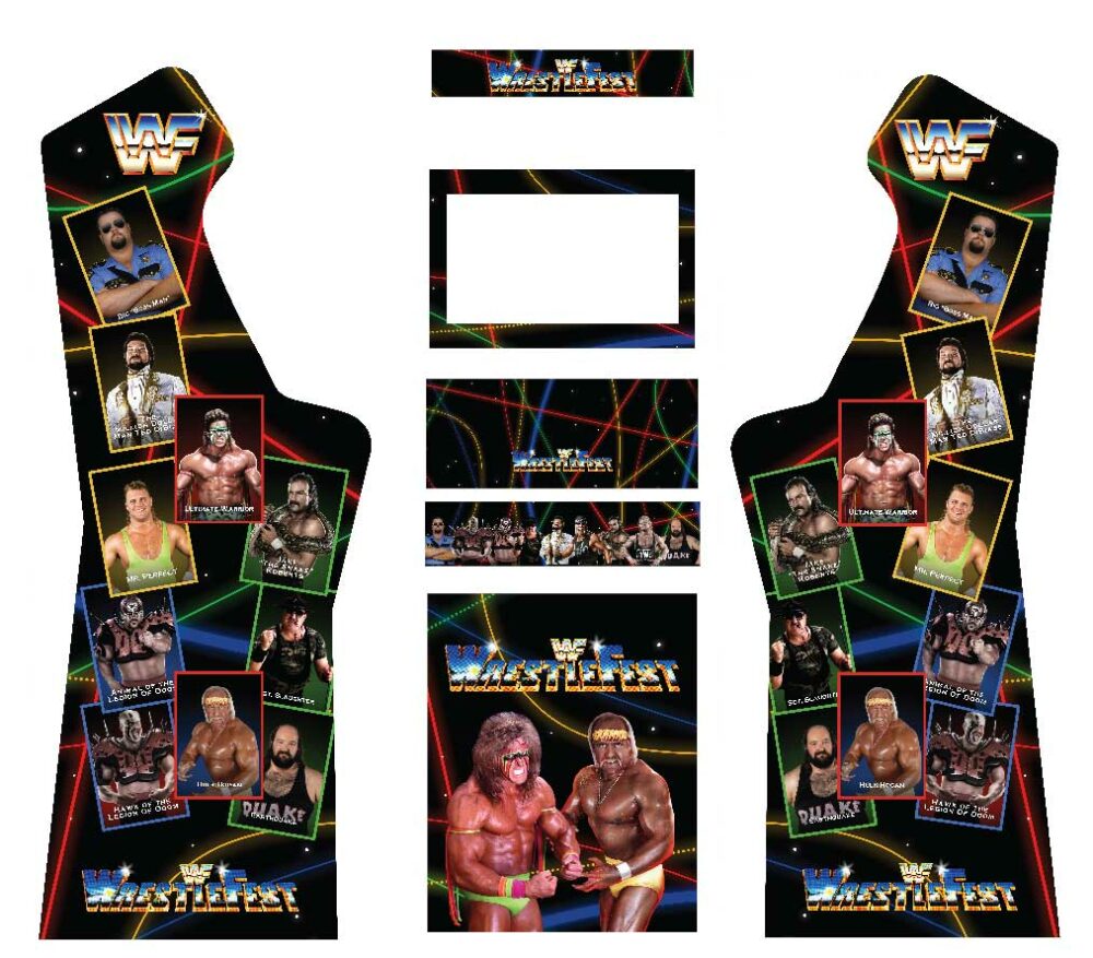 WWF Wrestlefest - 3/4 Micro Center Arcade Graphics - GameOnGrafix