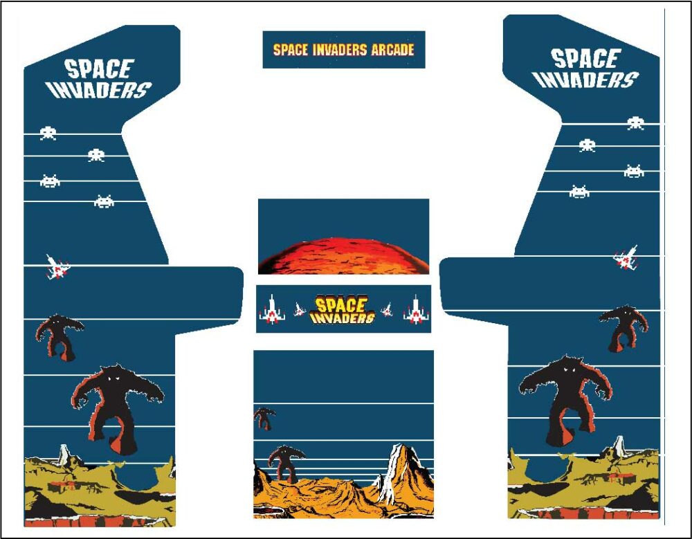 Space Invaders Microcenter 32 Kit - GameOnGrafix