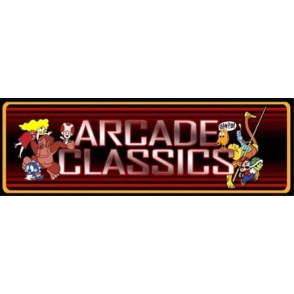 Arcade Classics RED Marquee Adhesive - Bargain Bin - 26 Inches Wide X 7 ...