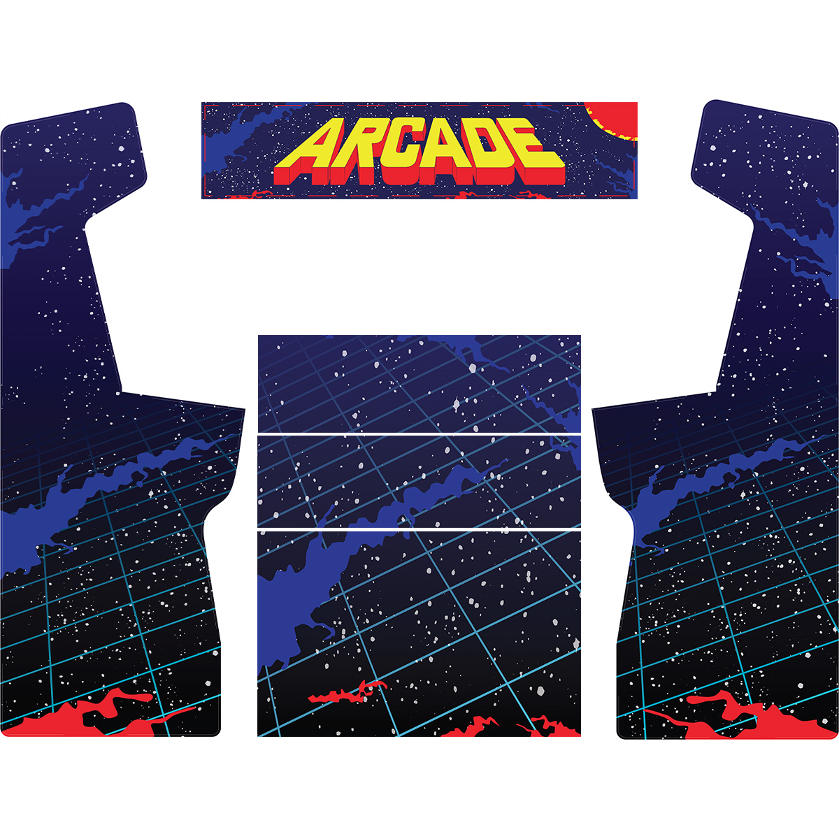 Defender Theme RecRoom Masters 32" Graphics - GameOnGrafix