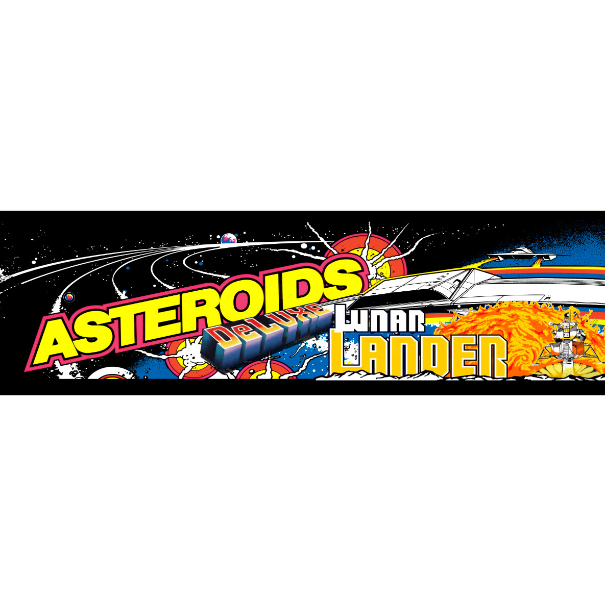 Asteroids Deluxe Lunar Lander Marquee Looks Great Backlit! Our Marquees ...