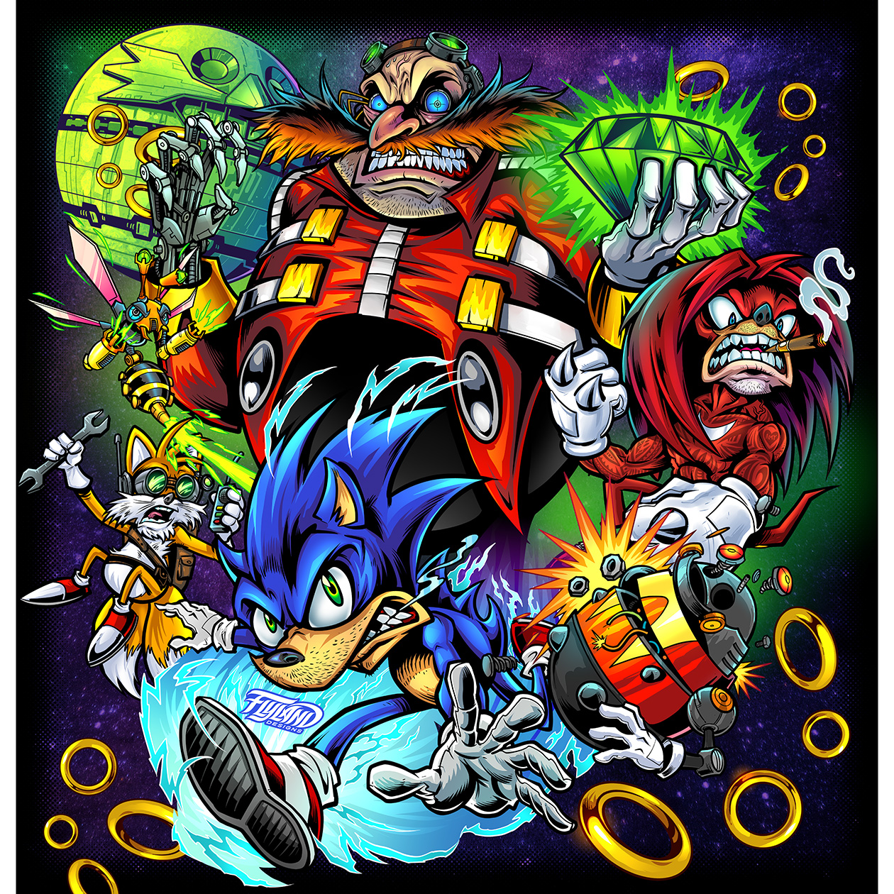 Sonic Kick Plate By Flyland - GameOnGrafix